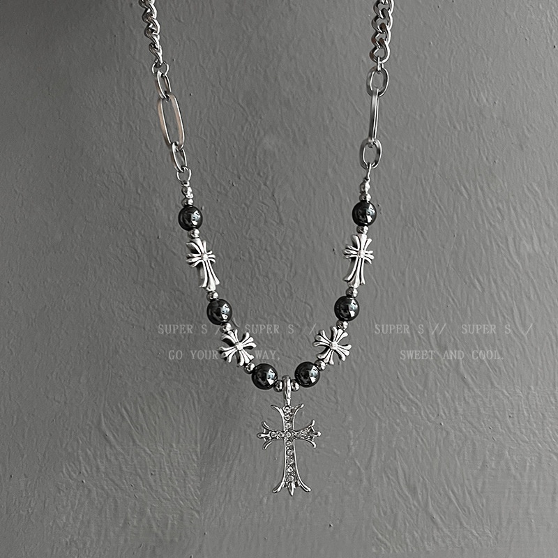 Cruciate Flower Cold Style Men's Sweater Necklace Women's Special ...