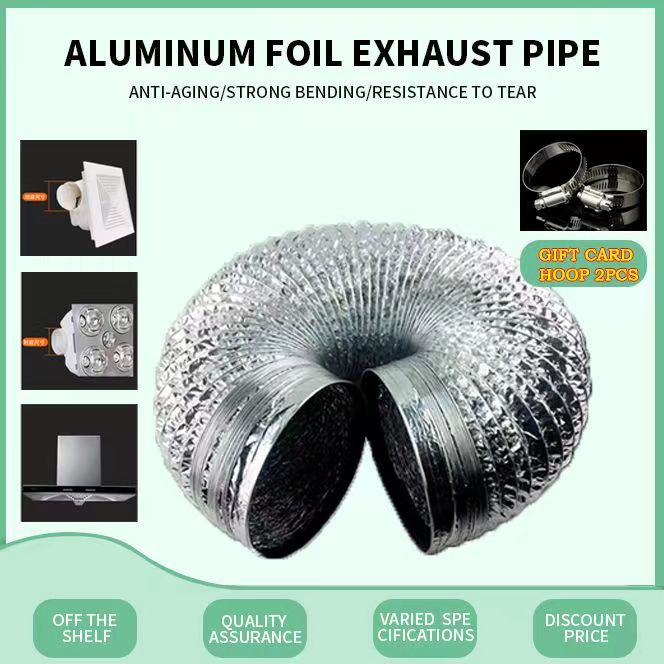 5 meters Aluminum Foil Retractable Ventilation Duct Insulation Duct ...