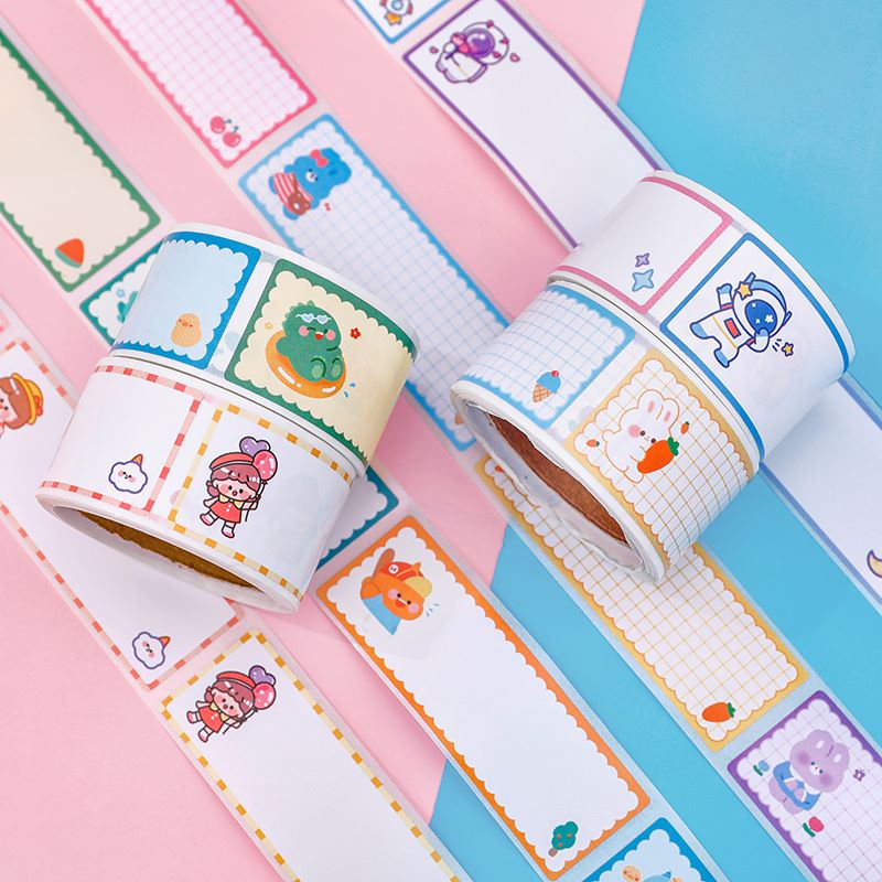 Cartoon Name Labels Stickers for Handwriting Children's Names School ...