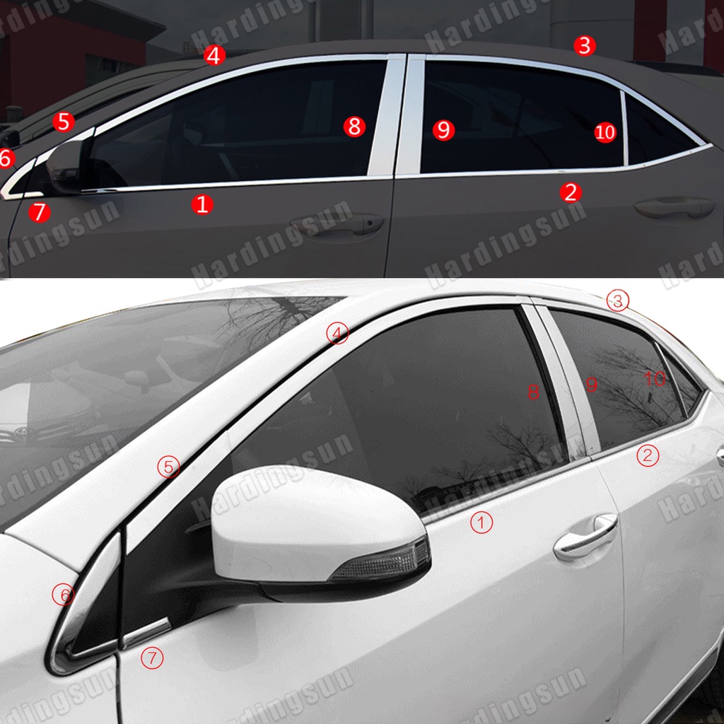 Car door Modified Chrome cover for Toyota corolla altis 2014 2015 2016 ...