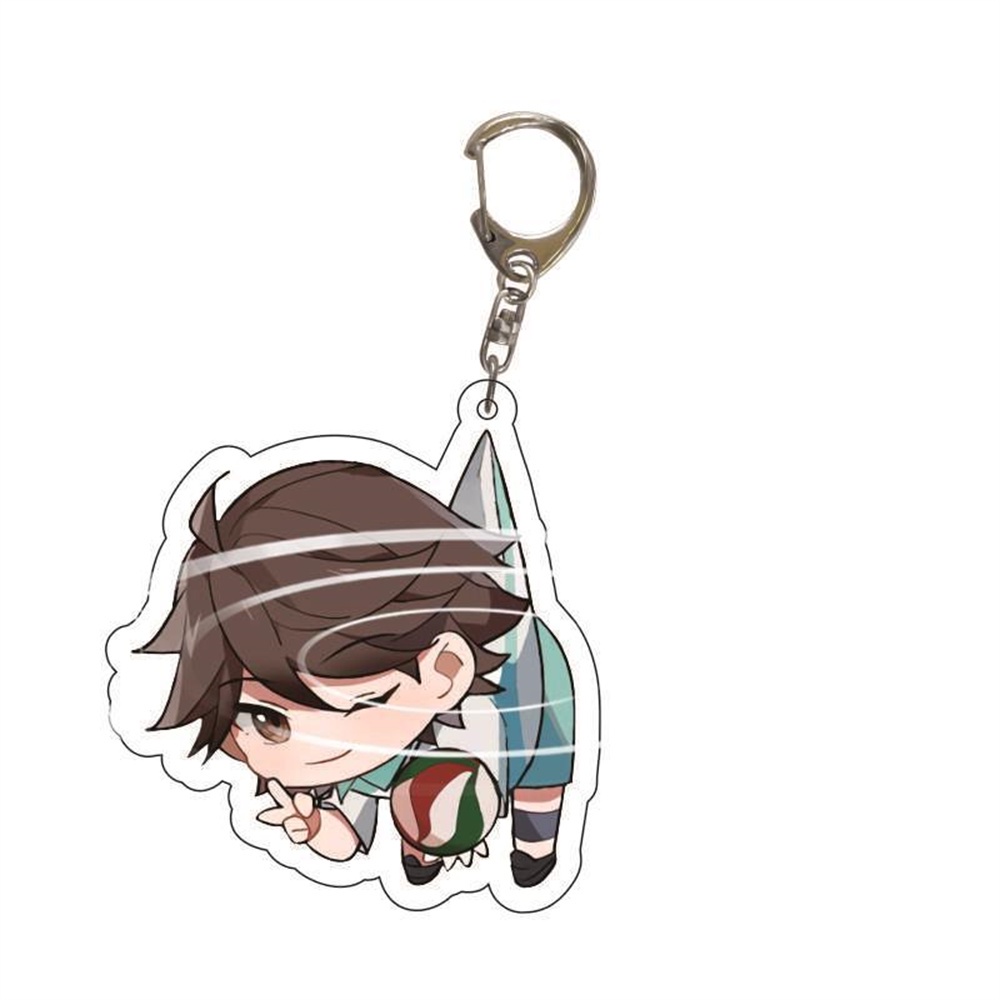 Cute Volleyball Boy Key Chain Ring Anime Haikyuu!! Keyring Cute Cartoon ...