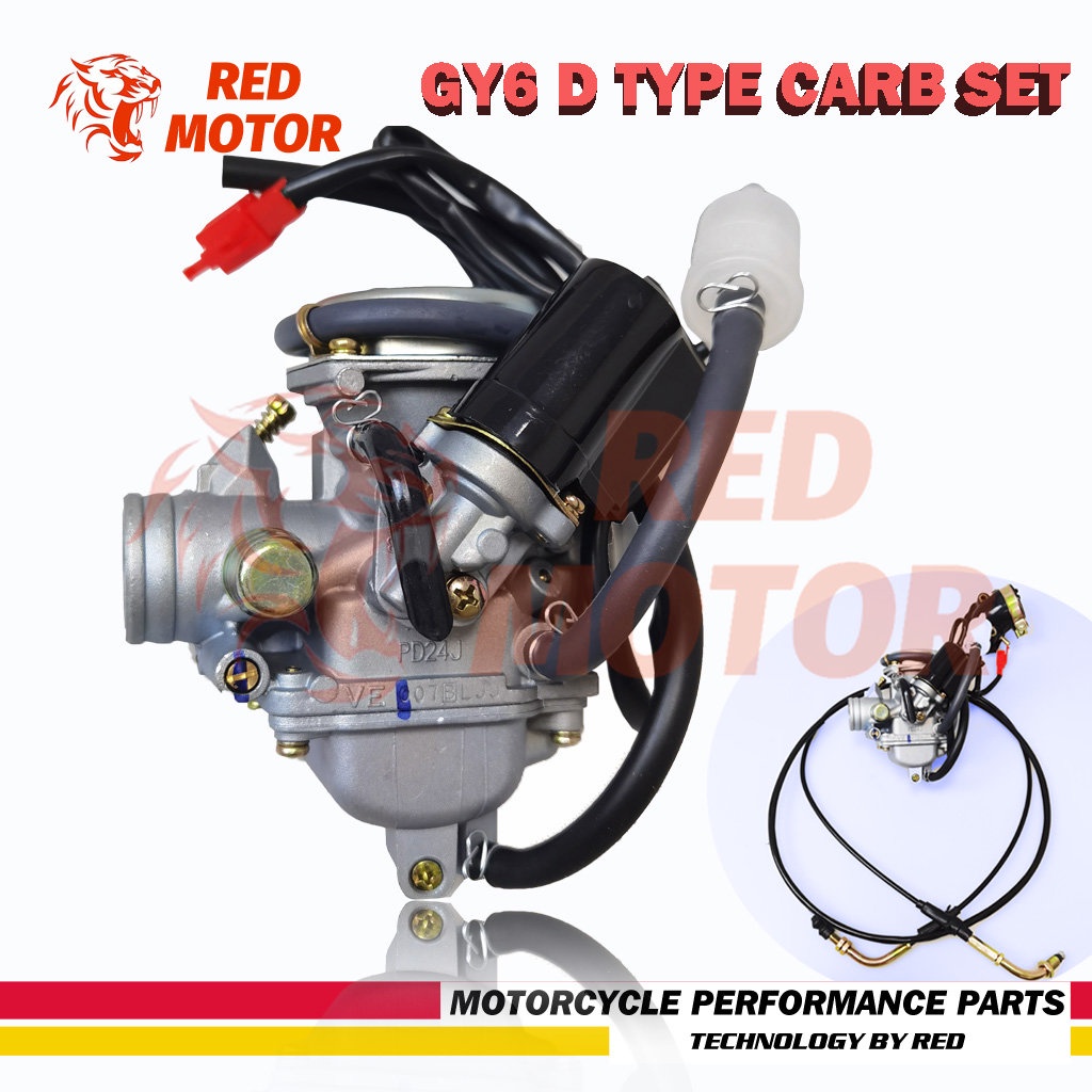 Gy6 Dtype Carb Set High-performance CARBURETOR 24mm Manifold Gas Cable ...