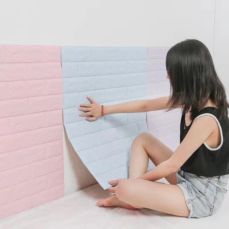 Ceiling Foam Wall Paper Dinding 3D Wallpaper Stickers Wall Stickers ...