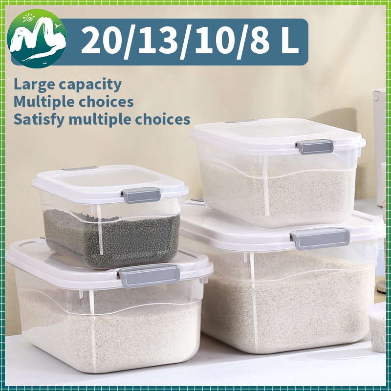 MS 20kg Rice Storage Food Container Food Storage Rice dispenser Pet ...