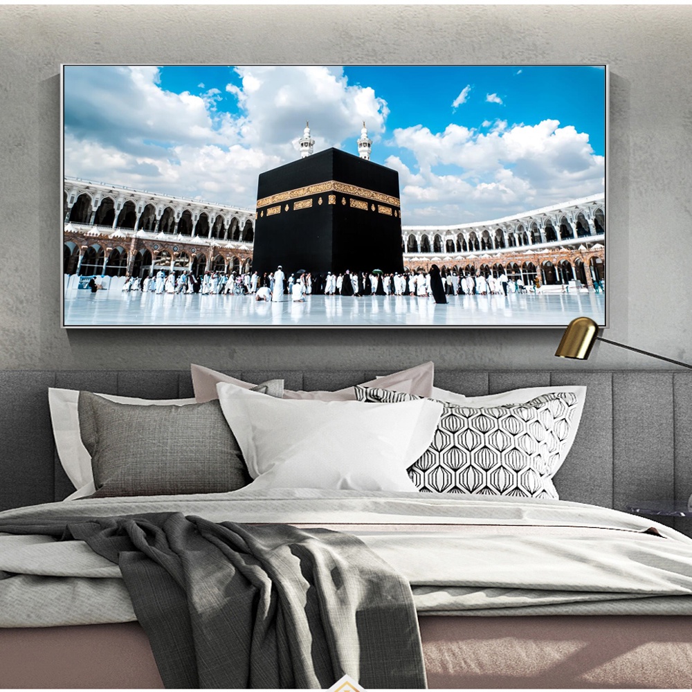 Great Mosque Of Mecca Canvas Art Paintings For Home Decor Islamic Holy ...