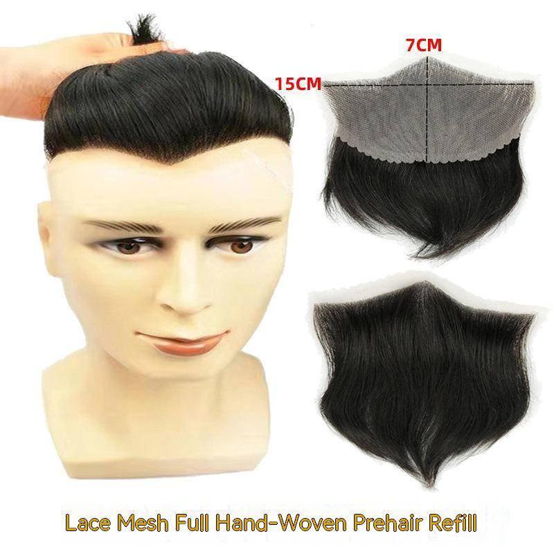 Lace Front Men Toupee Forehead Hair Line Frontal Hairpiece for Men 100% ...