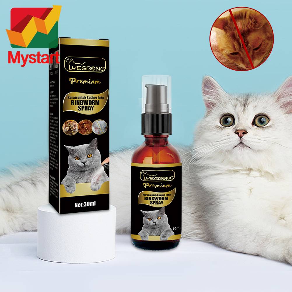 30ML Pet Ringworm Spray Professional Topical Antipruritic Spray Cat ...