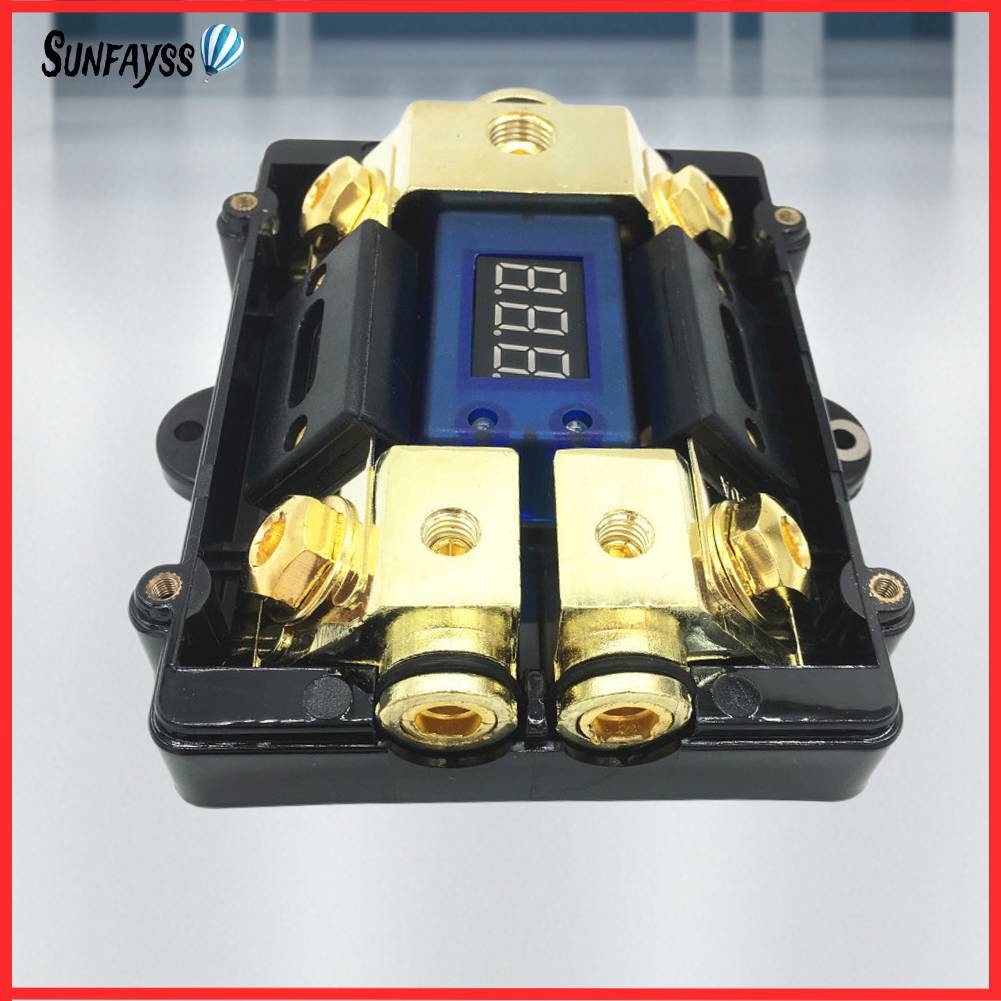 1 Way in 2 Way Out Car Audio Fuse Box with LED Display Stereo ...
