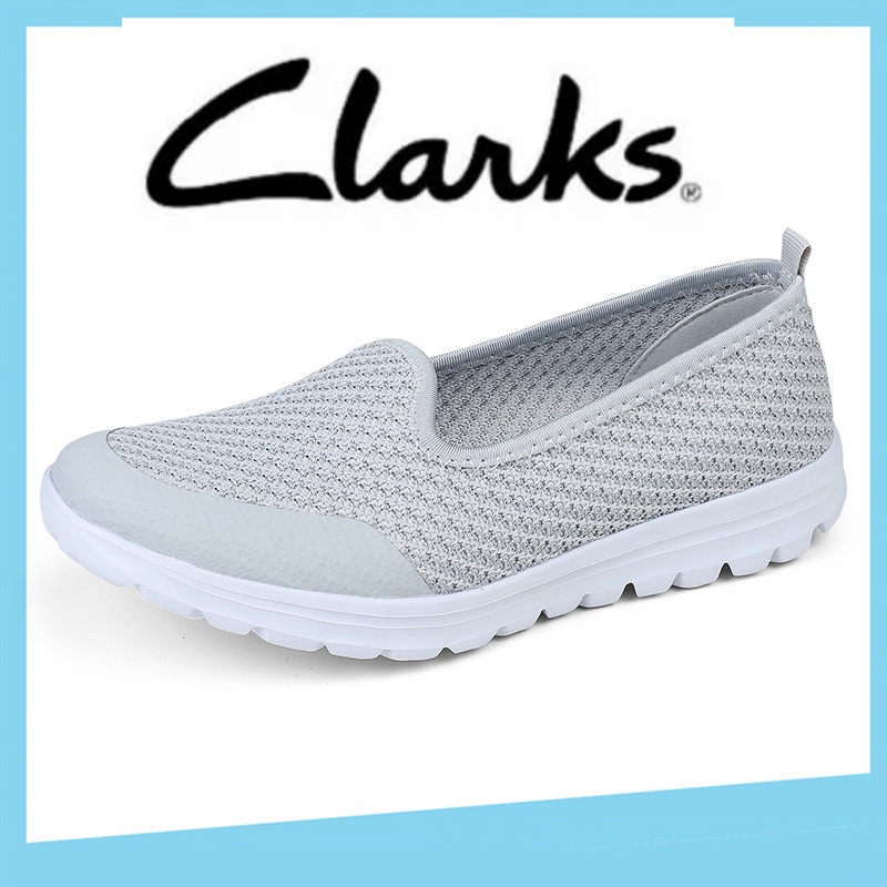 Clarks Women's Flat Slip-On Sneakers - Big Sizes Available | Shopee ...