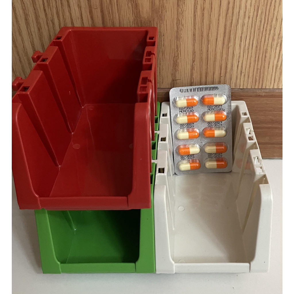 Plastic #348 Stackable Bin Boxes Storage Organizer Supplies Tools ...