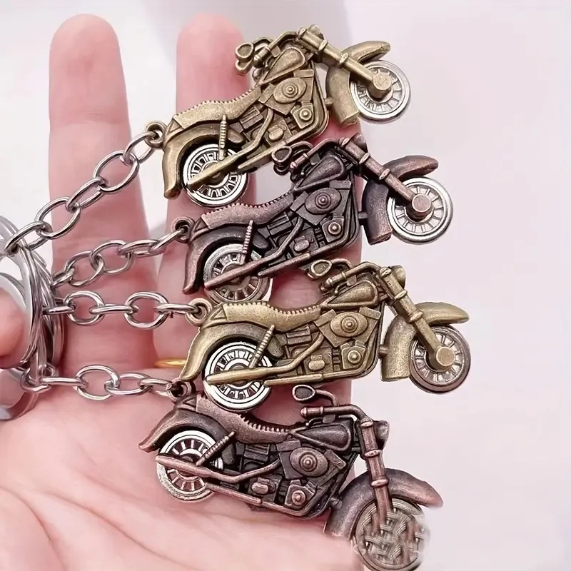 Fashion Men Cool Motorcycle Pendant Alloy Keychain Car Key Ring Key ...