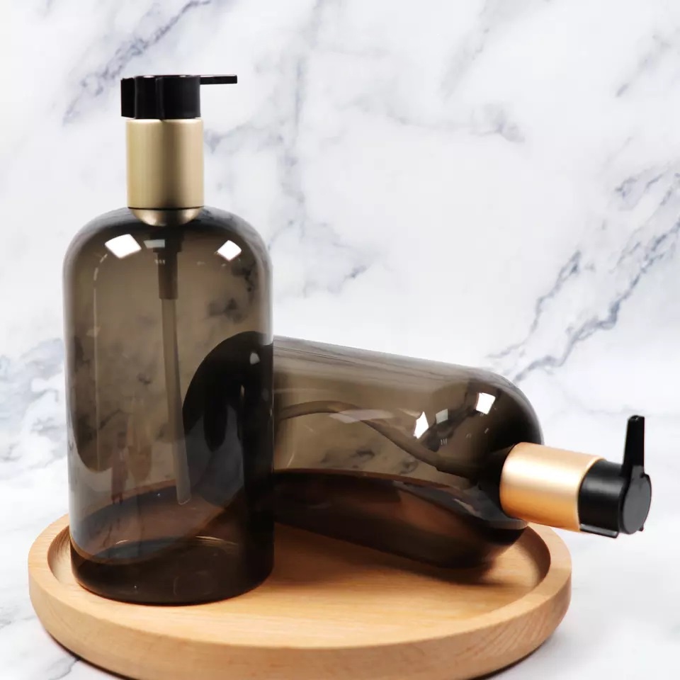300ml/500ml Plastic Pump Bottle Shampoo Soap Empty Container Large ...