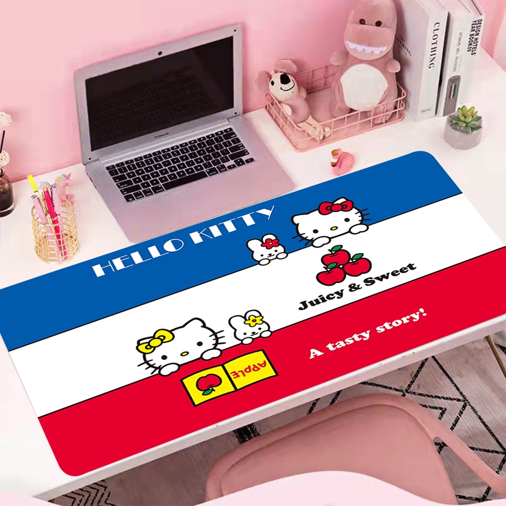 Cute Hello Kitty Mouse Pad Large Anime Kawaii Gaming Keyboard Mousepad ...