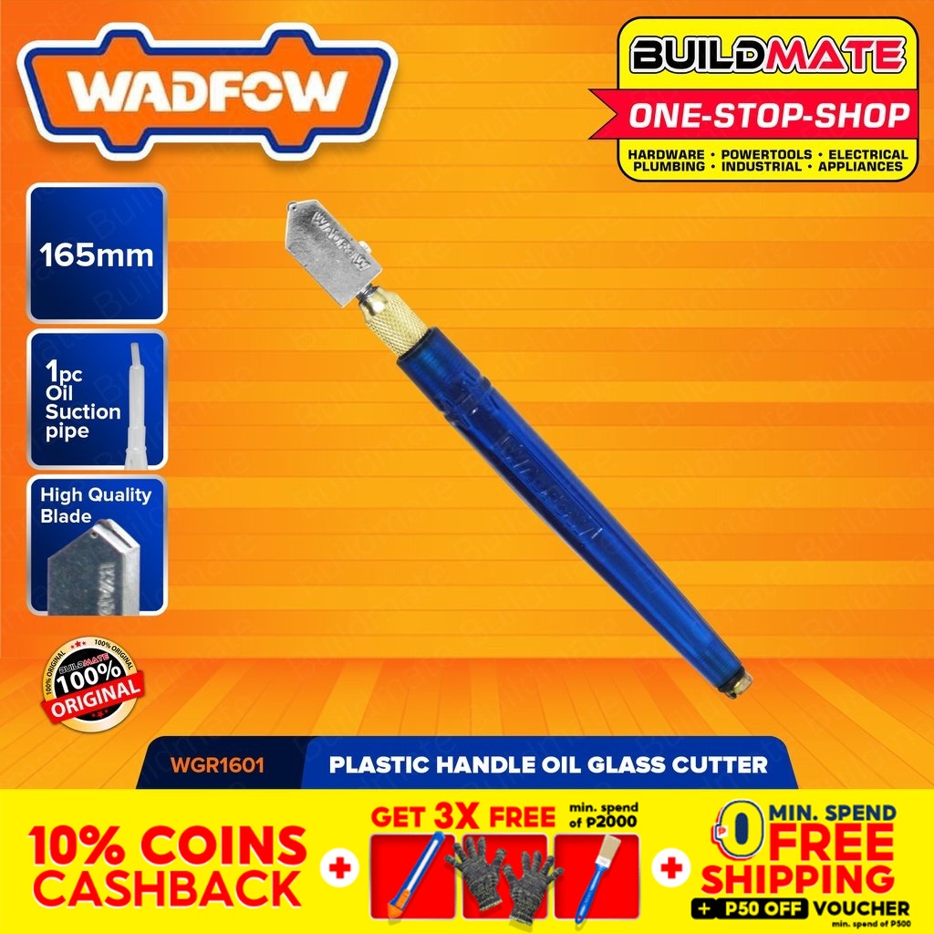 WADFOW Wheel Oil Glass Cutter Tool 165MM Blade Diamond Tip Plastic ...