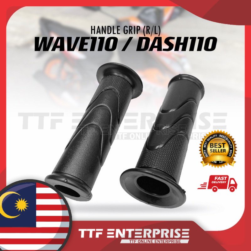 HONDA WAVE110 / DASH110 HANDLE GRIP (R/L) WAVE DASH 110 HANDLE RUBBER ...