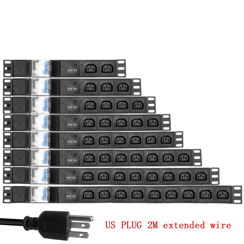 Surge protection PDU Power Distribution Unit 2 -20 Ways C13 Outlet Socket Power Socket 2M ...