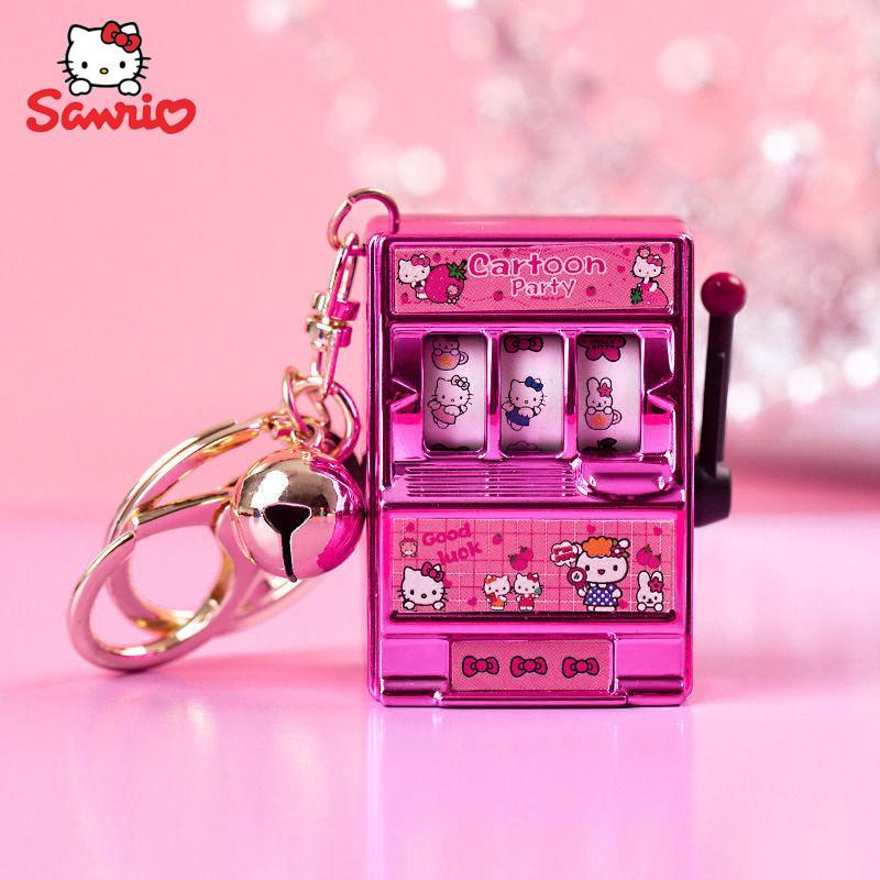 Kawaii Sanrio Hellokitty Mini Fruit Lottery Digital Machine Keychain ...