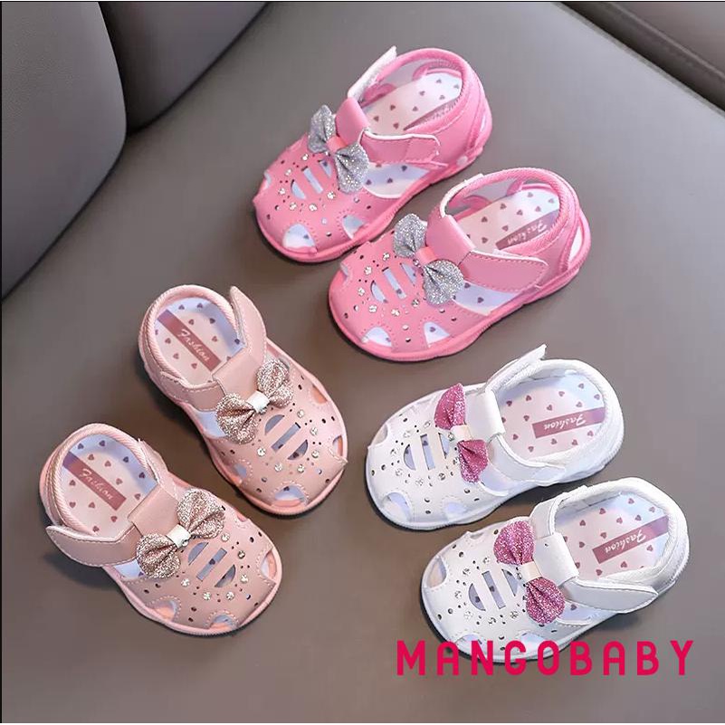 MG-Summer Infant Soft Soled Squeaky Shoes, Baby Front Wrapped Sandals ...