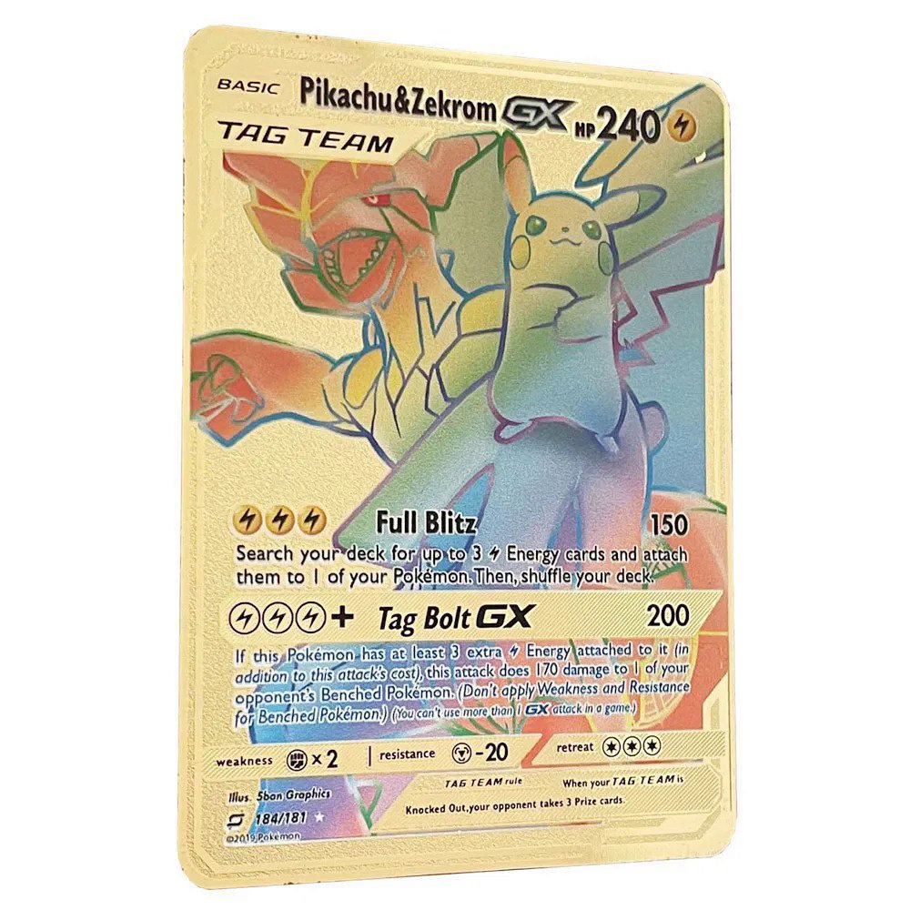 Rainbow Mew Vmax 10000 HP Arceus Golden Pokemon Cards in English Iron ...