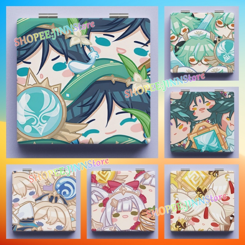 - JN - Genshin Impact VENTI KAZUHA DILUC GANYU ZHONGLI Folding Mirror ...