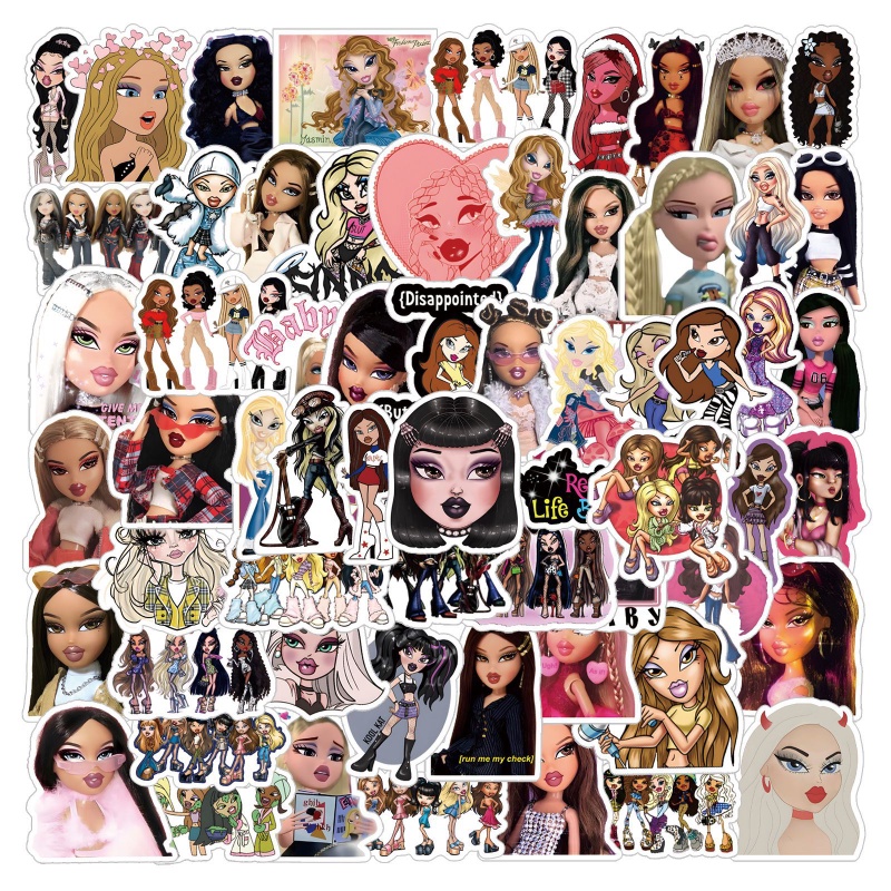 Z&M Bratz Stickers 63Pcs/Set Anime Waterproof Stickers Decal for Toys ...