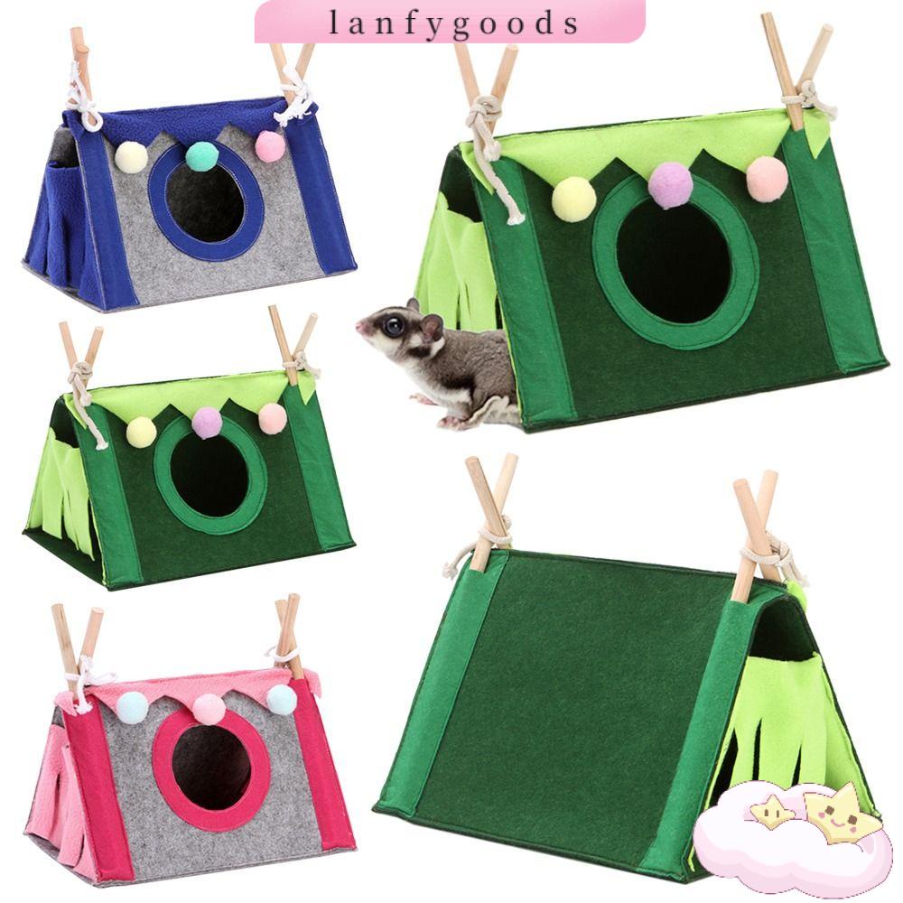 LANFY Small Pet Nest Felt Tent Guinea Pig Hideout Cage Hamster House ...