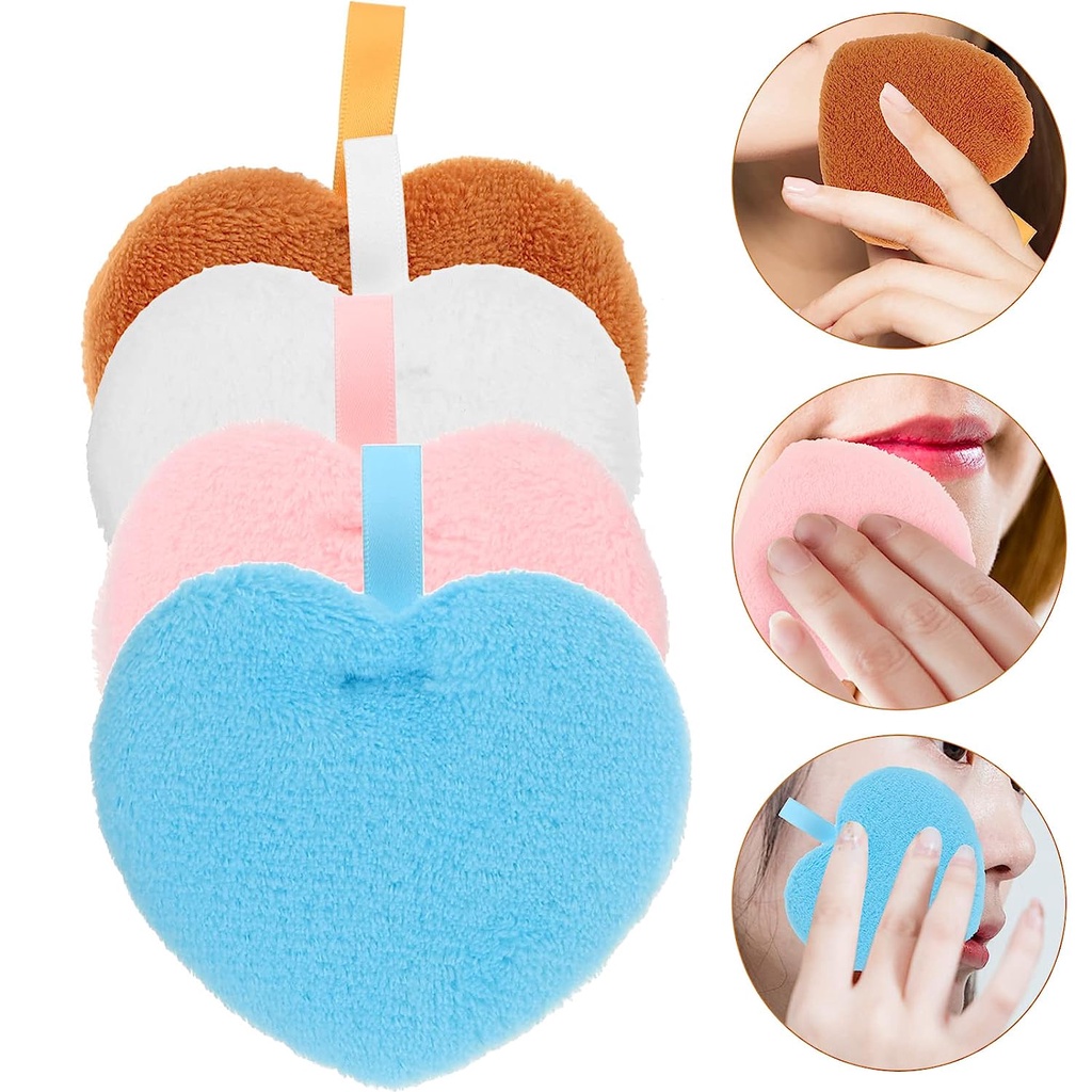 Heart Puff Makeup Accessories Baby Blender Cotton Decor Puff Cotton ...