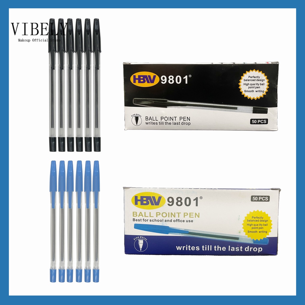 50Pcs/1Box HBW 9801 Ballpen | Shopee Philippines
