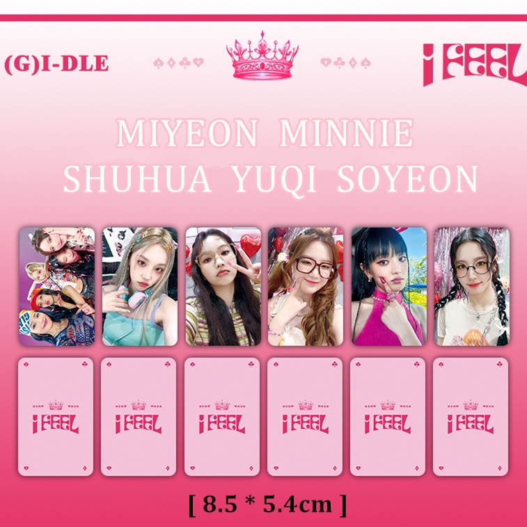 6-7pcs/set (G)I-DLE LE SSERAFIM Photocards I FEEL Album UNFORGIVEN ...