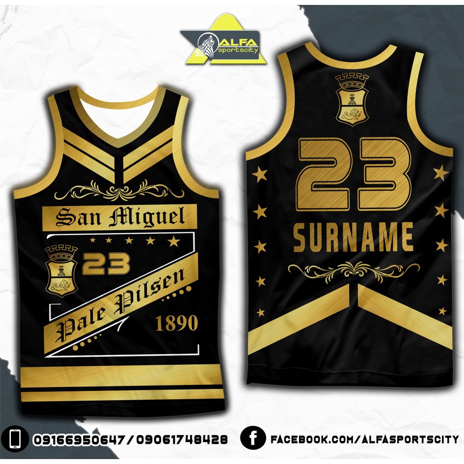 PBA INSPIRED - FULL SUBLIMATION JERSEY - SAN MIGUEL - BLACK GOLD FREE ...