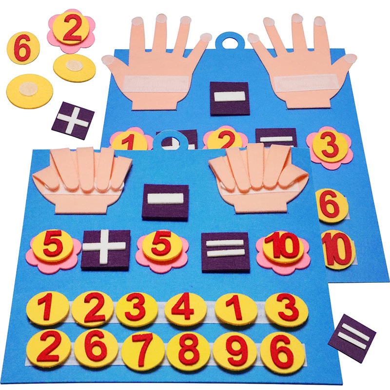 Felt Finger Digital Board Math Counting Addition Subtraction Montessori ...