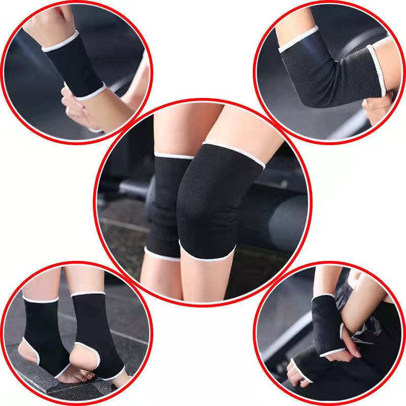 2Pcs Black Sports Protective Gear Elbow Knee Pad for Gym Fitness ...