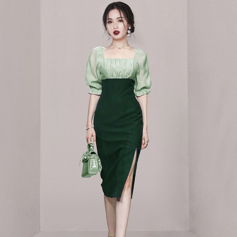 wrap around dress with slit side maxi semi filipiniana bodycon top gown formal long korean ...