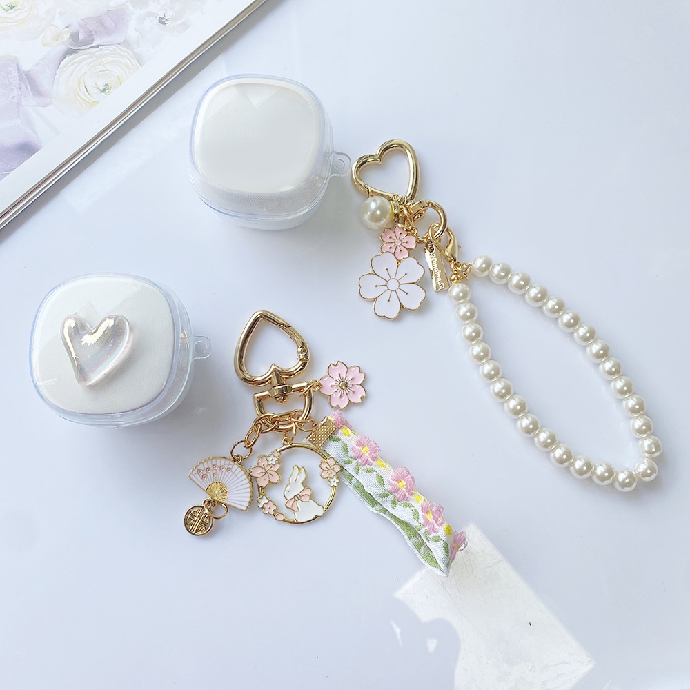 For Samsung Galaxy buds live / buds2 Pro Case Fashion Lace Flower pearl ...