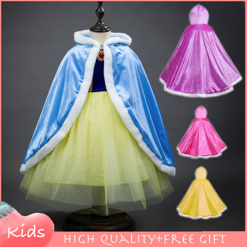 Forzen Elsa Disney Princess Costume For Baby Girl Snow White Cape Cloak ...