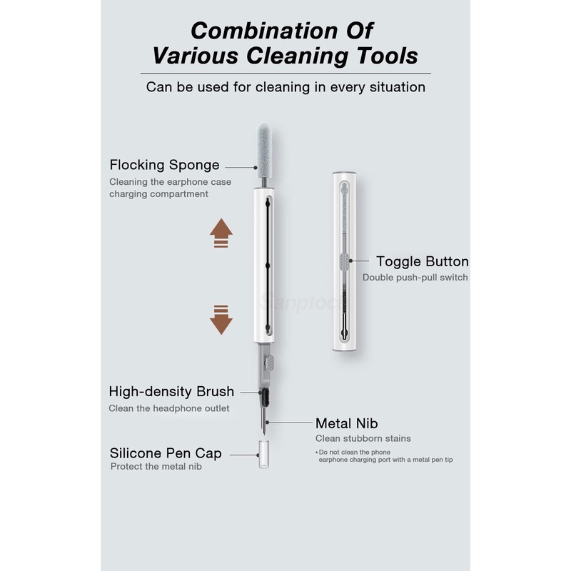 Cleaner Kit for Airpods Pro 1 2 3 Earbuds Cleaning Pen brush Bluetooth ...