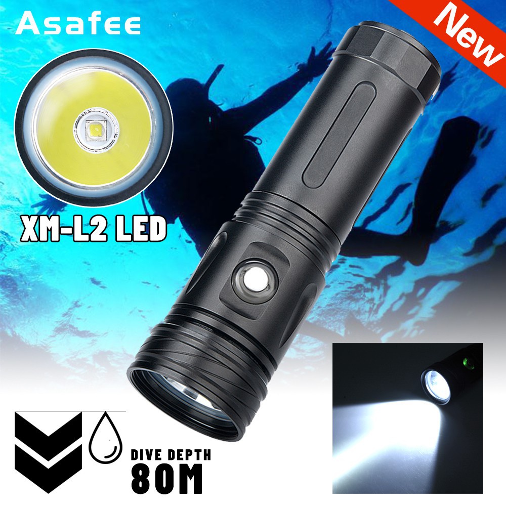 Asafee Af07D Diving Flashlight 1600 Lumens L2 Led Diving Underwater 50 ...