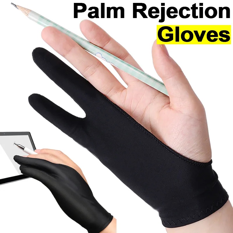 Artists Gloves Palm Rejection Two Fingers Gloves Touch Palm Rejection ...