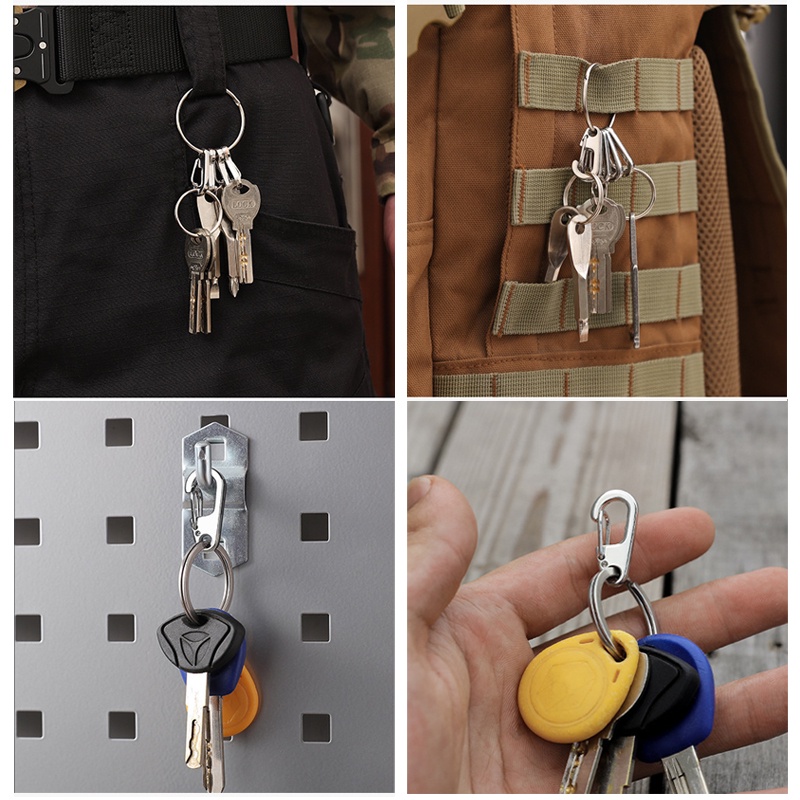 Multi-Function Mini Spring Snap Clip Hanging Buckle Key Hook Backpack ...