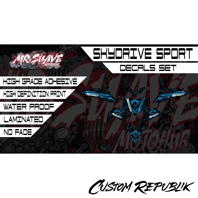 Suzuki Skydrive Sport Circuit Decals Set | Shopee Philippines