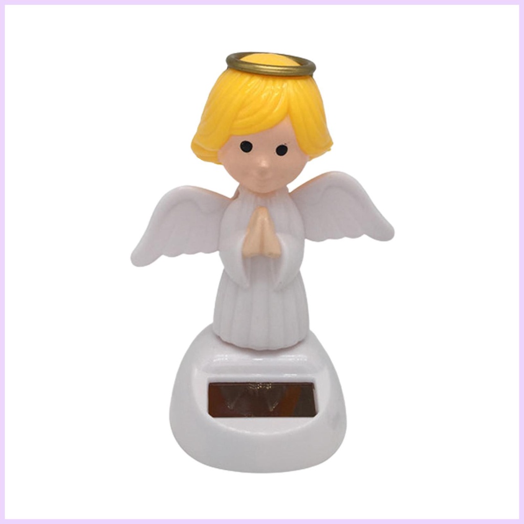 Angel Solar Car Ornament Solar Powered Dancing Figures Shaking Head Car ...