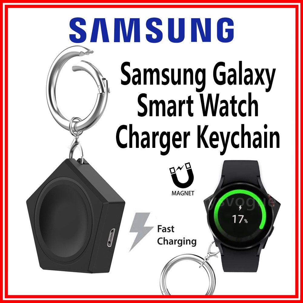 SAMSUNG Wireless Charger Keychain Galaxy Watch 5 Watch 4 Watch 3 Active ...