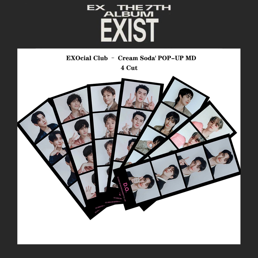 7pcs/set EXO New 7th Album EXIST Photocards Cream Soda Four Cut Kpop PostCards | Shopee Philippines