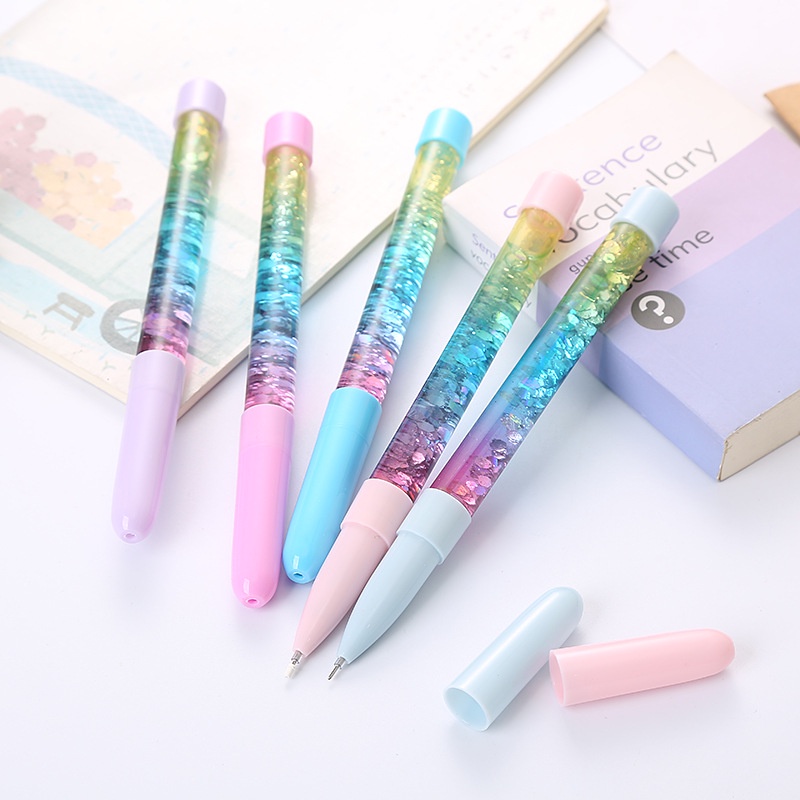 Fancy Magic Pen With Light Quicksand Sequins Kawaii Glitter Cute Gel ...