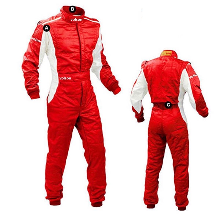 Volson Professional One-Piece Racing Suit F1 Formula Car Kart ATV Rally ...