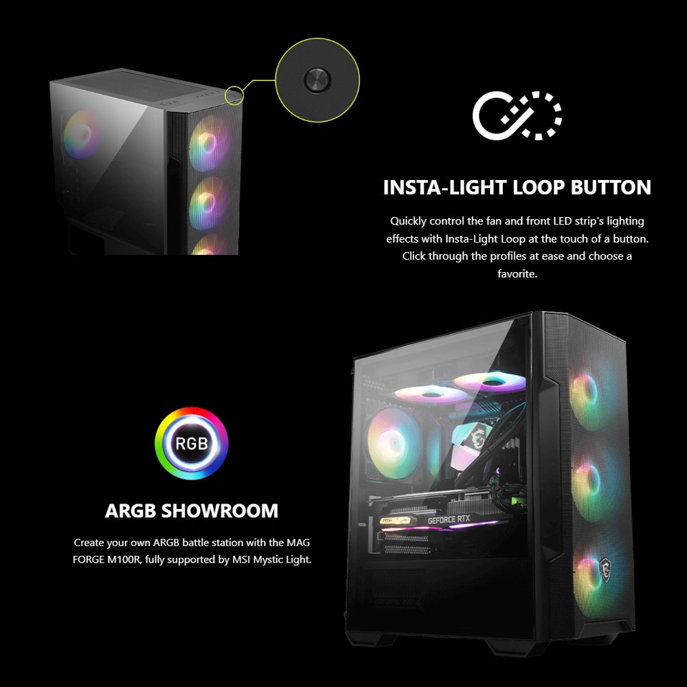 EasyPC | MSI MAG Forge M100A Auto RGB/ M100R Auto RGB/ M100R ARGB PC ...
