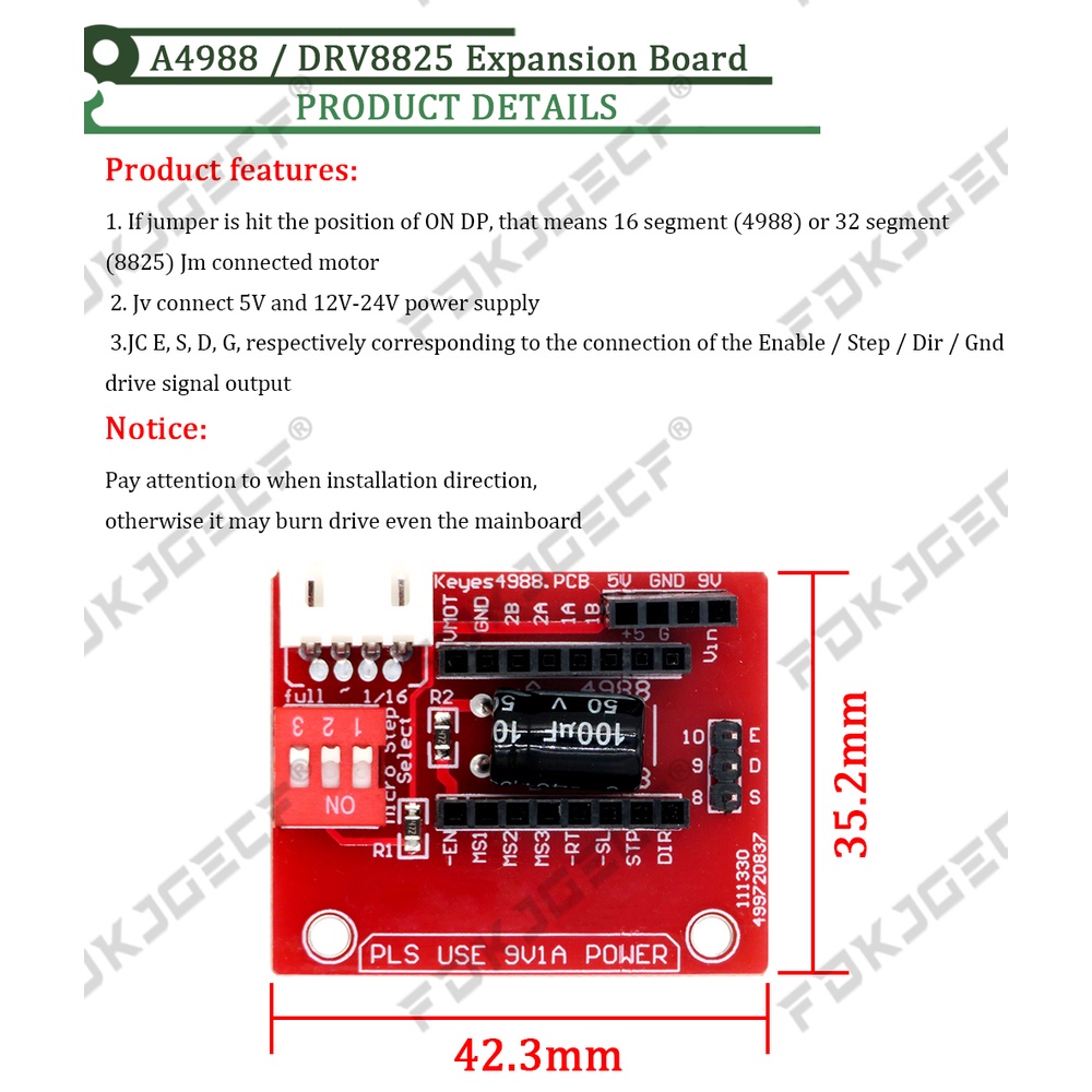 3D Printer A4988 DRV8825 Stepper Motor Driver Control Panel Board ...