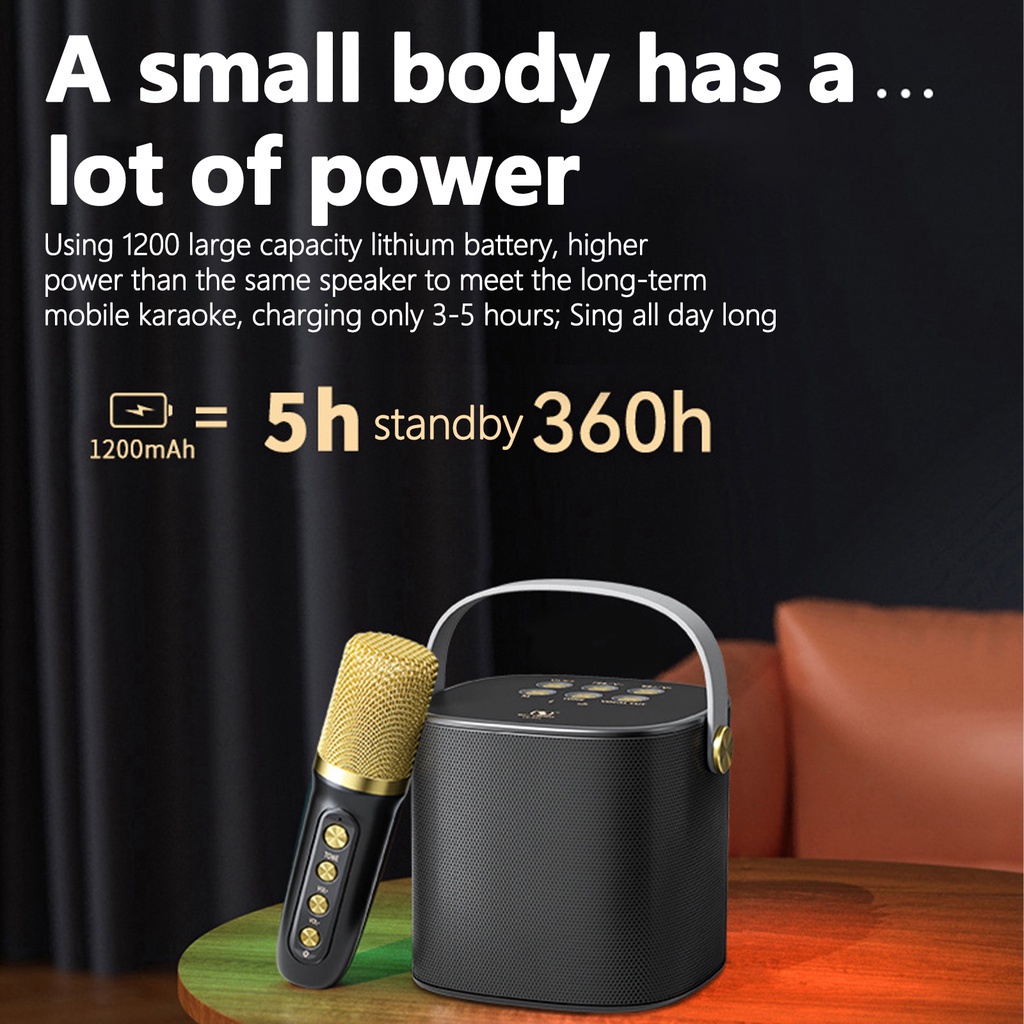 Bluetooth 5.3 audio small home karaoke microphone audio integrated ...