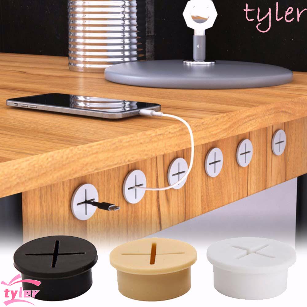 TYLER1 Silicone Desk Cord Grommet Home Wire Organizer Cable Hole Cover ...