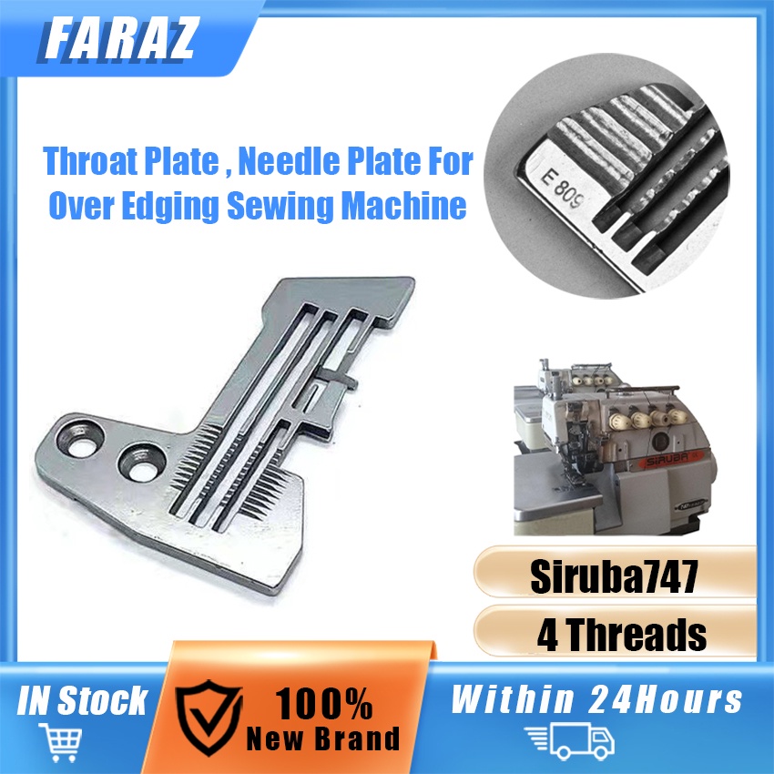 4 threads Sewing machine Needle plate for Siruba 747 Over Edging ...